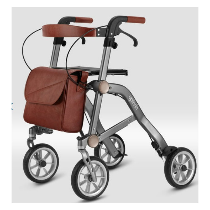 Rollator Pliant Uplivin - Trive, Léger et Compact - Gris Couleur Gris